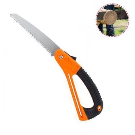 SCIE À MAIN PLIANTE SCIE DE POCHE LAME DE 180 MM COUPE-BOIS