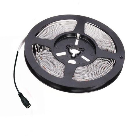 RUBAN 300 LED SMD 5050 FLEXIBLE 5M ADHÉSIF LUMIÈRE FROIDE IP65 14,4 W/MT