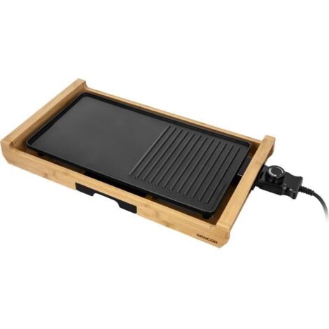 Gril de table électrique en bambou Sencor SBG 206BK cuisson saine ...