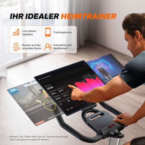 MERACH Leises Magnetischer Heimtrainer, Fitnessbike für Zuhause mit LCD ...