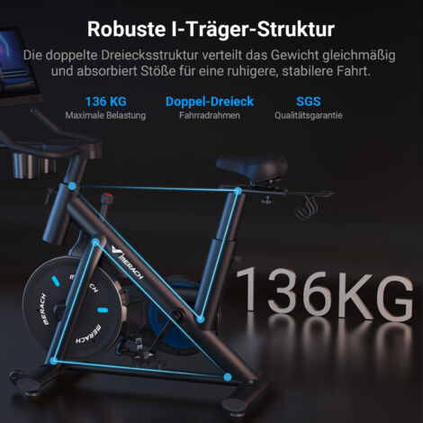 MERACH Heimtrainer Fahhrad für Zuhause, leises Fitnessbike mit HD ...