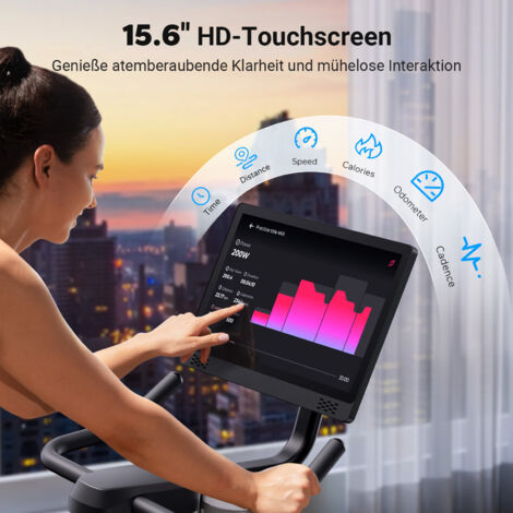 MERACH Heimtrainer Fahhrad für Zuhause, leises Fitnessbike mit HD ...