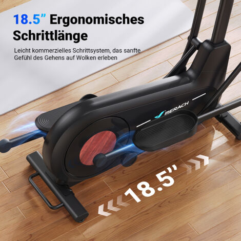 MERACH Crosstrainer Heimtrainer, Leises Hometrainer Fahrrad, mit 2 ...
