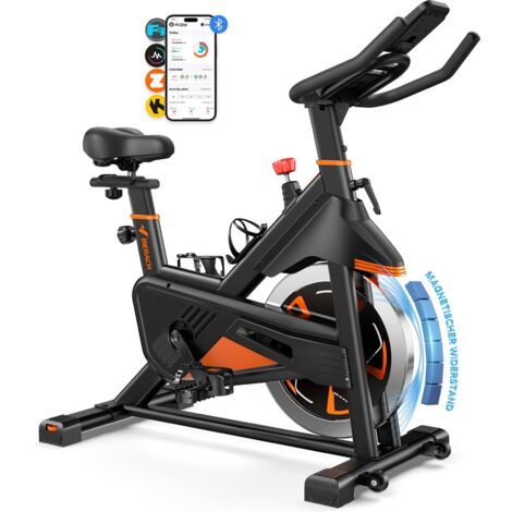 MERACH Leises Magnetischer Heimtrainer, Fitnessbike für Zuhause mit LCD ...