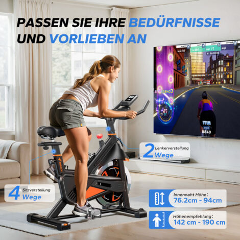 MERACH Leises Magnetischer Heimtrainer, Fitnessbike für Zuhause mit LCD ...