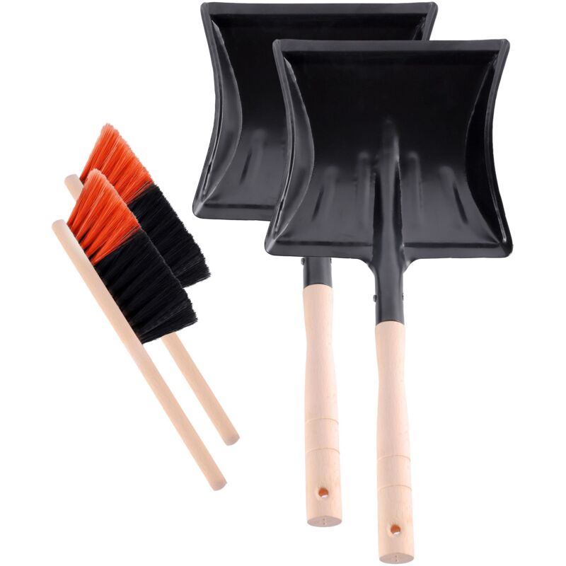 Garronda Ensemble pelle et balayette Noir/Orange + Noir — pelle métal ...