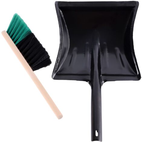 Garronda Ensemble pelle et balayette Noir/Vert + Noir — pelle métal ...
