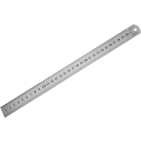 Righello in metallo 30 cm a bordo dritto doppio lato strumento di ...