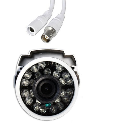 Telecamera ccd a colori 420 tvl linee 24 led infrarossi lente 2,8 mm ...