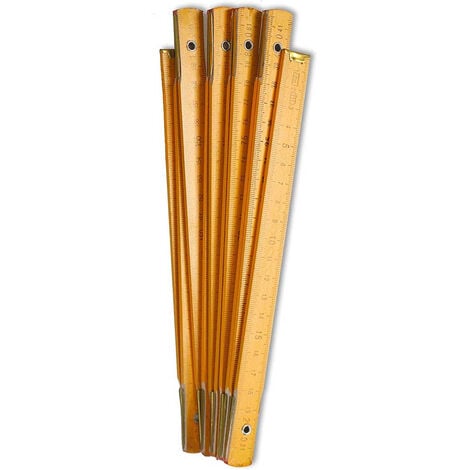 Metro rigido in legno pieghevole 2 metri a stecca per misurazione ...