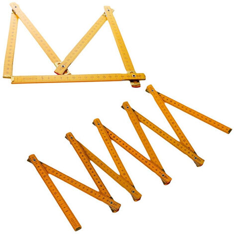 Metro rigido in legno pieghevole 2 metri a stecca per misurazione ...