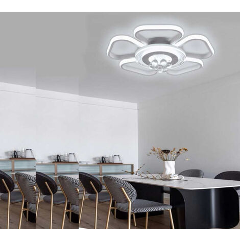 Plafoniera led 50 watt a forma di fiore con pendenti in acrilico ...