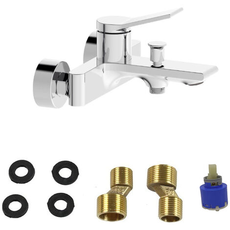 Rubinetto per bagno moderno stilizzato miscelatore orientabile vasca in ...