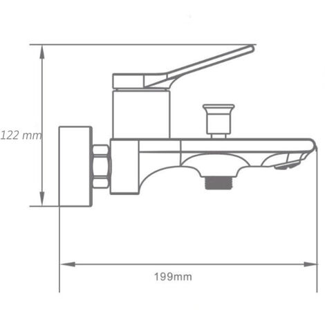 Rubinetto per bagno moderno stilizzato miscelatore orientabile vasca in ...