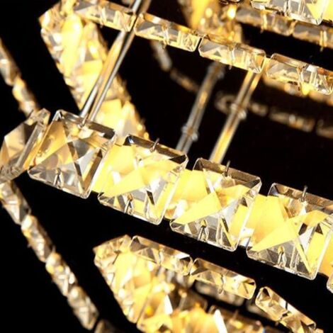 Lámpara de Techo LED de Cristal Lámparas Colgante Moderno Acero ...