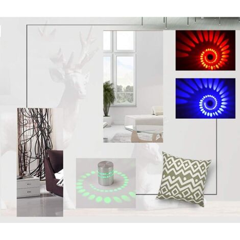 Lampada da Parete Interno LED 3W Moderna Alluminio Applique da Parete ...