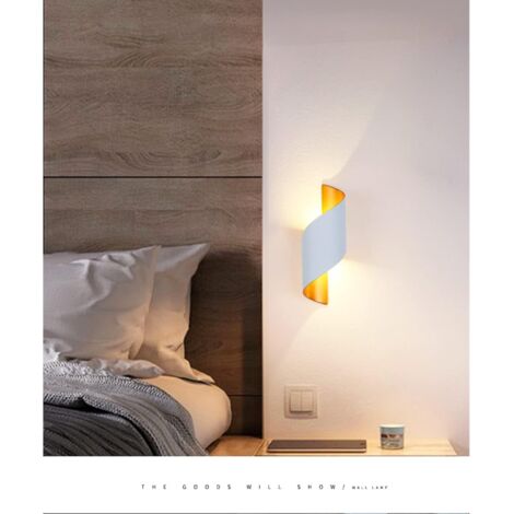 Applique da Parete Moderna LED 10W Spirale Interno 3000K Luce Calda ...