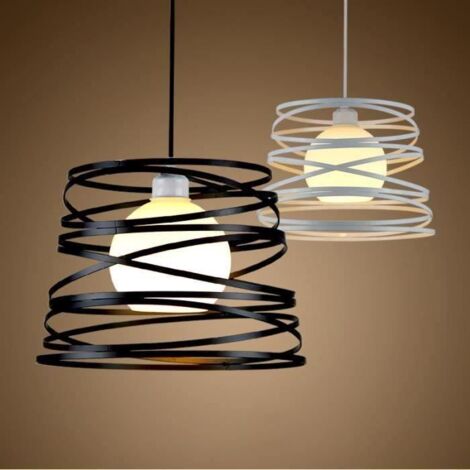 Modern Living Room Pendant Light Spiral Metal Ceiling Hanging Light for ...