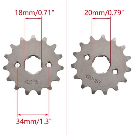 Motorrad-Ritzel vorne 420-15T 20mm Ersatz für Offroad-Motorräder ...