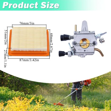 Kit de Carburateur pour Stihl FS120 FS200 FS020 FS202 FS300 FS350 Débroussailleuse, Joint ...