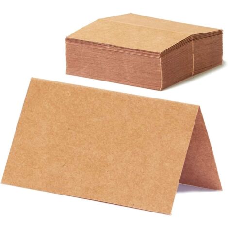 Lot de 60 Brun Marque Place Mariage 9x10cm Cartons de nom de Table Nom ...
