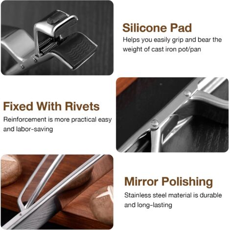 Pince Anti-brûlure Acier Inoxydable Robuste - Usage Une Main pour Bols ...