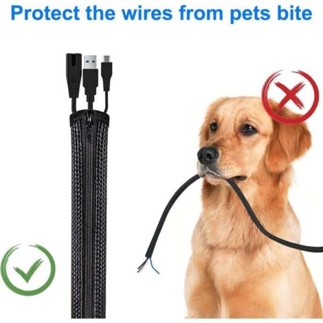 4 pièces Epissable Cache Gaine de Cable Fils Electrique, 1.5m Gaine ...