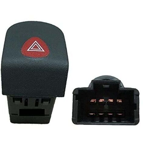 Bouton Warning Noir Feux DE DETRESSE Compatible avec 7700308821 @Pro-Plip