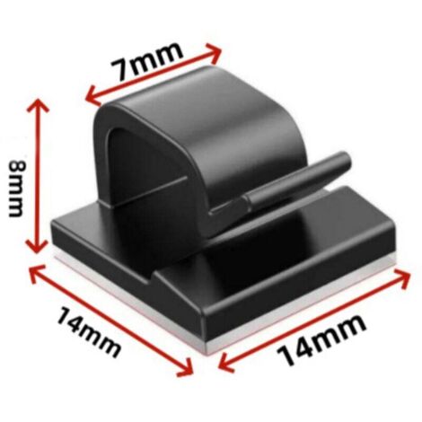 50 PCS Clips Câbles, Attache Cable adhesif Rangement de Accroche Cable ...