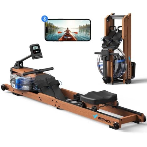Rameur À Eau Pliable, 6 Niveaux De Résistance, Bois Massif, Compatible ...