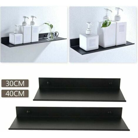 Étagère Murale Flottante en Aluminium Mat pour Salle de Bain, Design ...