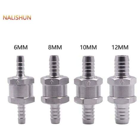 Vtizikl Set de 4 Clapet Anti-retour Gasoil 6/8/10/12mm, Valve à ...