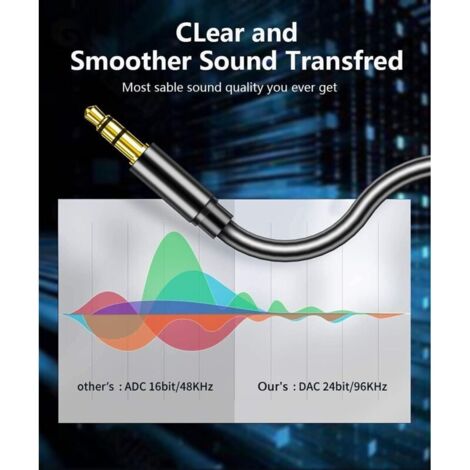 Vtizikl Câble audio auxiliaire USB-C vers jack 3,5 mm, compatible avec ...