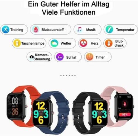 Vtizikl Montre de fitness à grand écran tactile haute définition