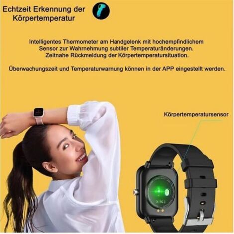 Vtizikl Montre de fitness à grand écran tactile haute définition