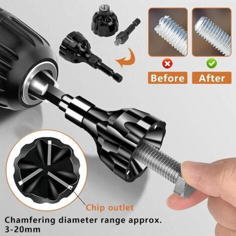 2 Pcs Chanfrein D'éBavurage Externe, Ébavurage Outil Externe de ...