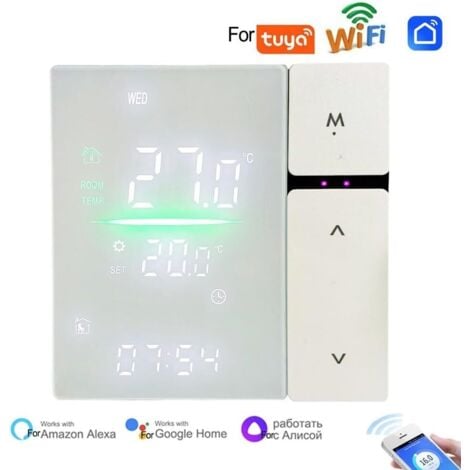 Thermostat intelligent WiFi, pour contrôleur de température programmable Tuya pour chauffage au ...
