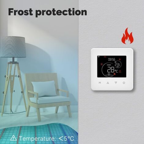 Thermostat intelligent WiFi activé pour commande vocale Tuya Planification hebdomadaire pour la ...