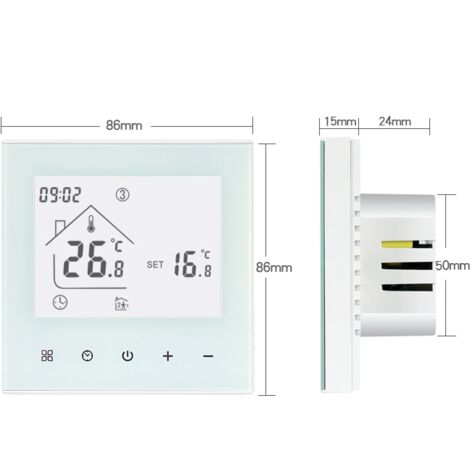 Thermostat intelligent à économie d'énergie WiFi numérique pour chauffage par le sol ...
