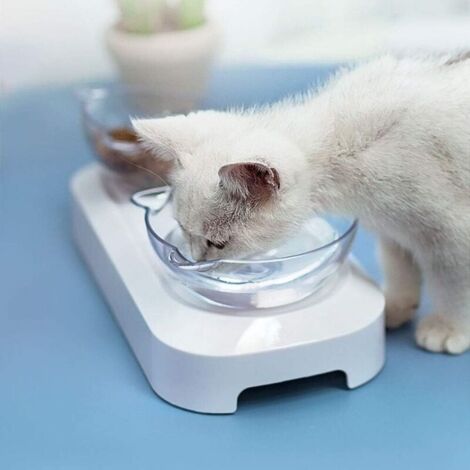 Bol pour Chat,Bol pour Chat Surélevé de Compagnie Plateforme inclinée à ...