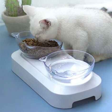 Bol pour Chat,Bol pour Chat Surélevé de Compagnie Plateforme inclinée à ...