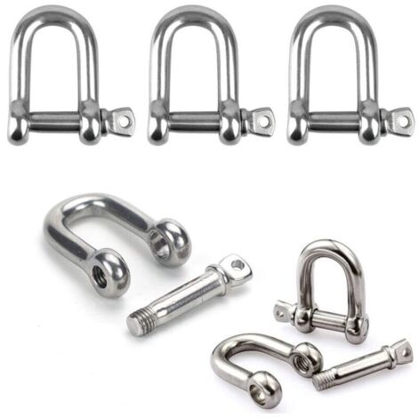 Manille Inox 12 Pièces M4 Manille Inox Acier Manille de Levage Manille ...