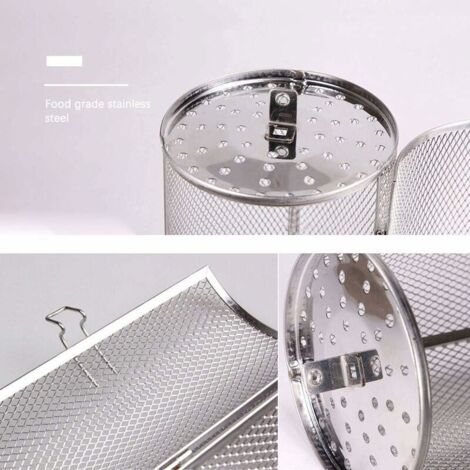 Four Cage,Inoxydable 360° Rotary Roast Basket,Paniers De Cuisson pour ...