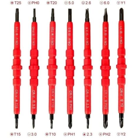 Coffret de tournevis Lot de 13 Tournevis Isolés CR-V Haute Tension ...