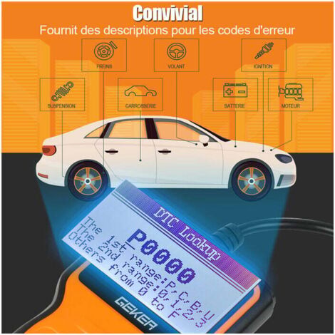 Outil de Diagnostic Voiture OBD2 Universel Lecteur de Code Valise ...