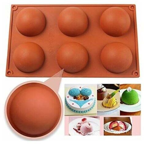 Moule à gâteau en silicone Demi Sphère Boule à dessert Muffin ...