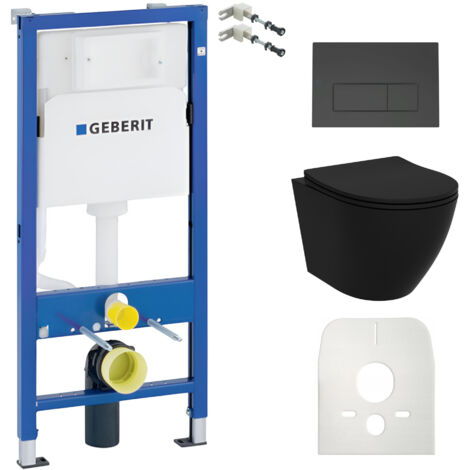 GEBERIT Duofix Basic Support Bâti-support + Lavita WC Sinto Black ...