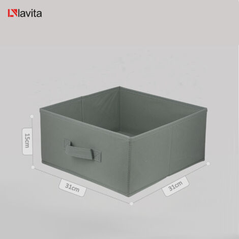 Boîte en carton Boîte textile 31x31x15 gris foncé - dark grey 31x31x15