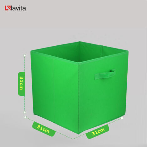 Boîte en carton Boîte textile 31x31x31 verte - green 31x31x31