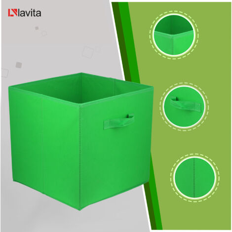 Boîte en carton Boîte textile 31x31x31 verte - green 31x31x31